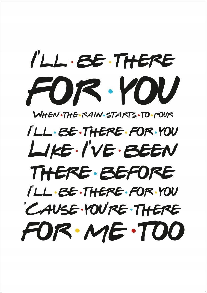 Plakat Friends tekst biały A4 - Opinie i atrakcyjne ceny na Ceneo.pl