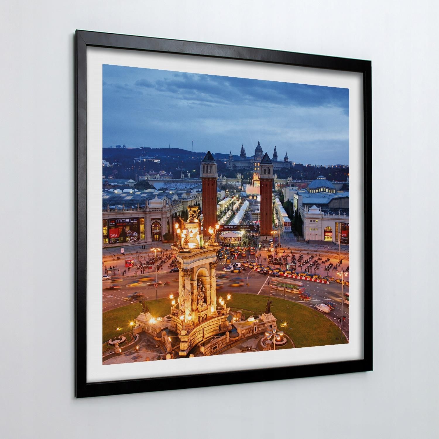 Nowoczesny obraz z ramą Barcelona miasto 50x50 cm - Opinie i atrakcyjne ...