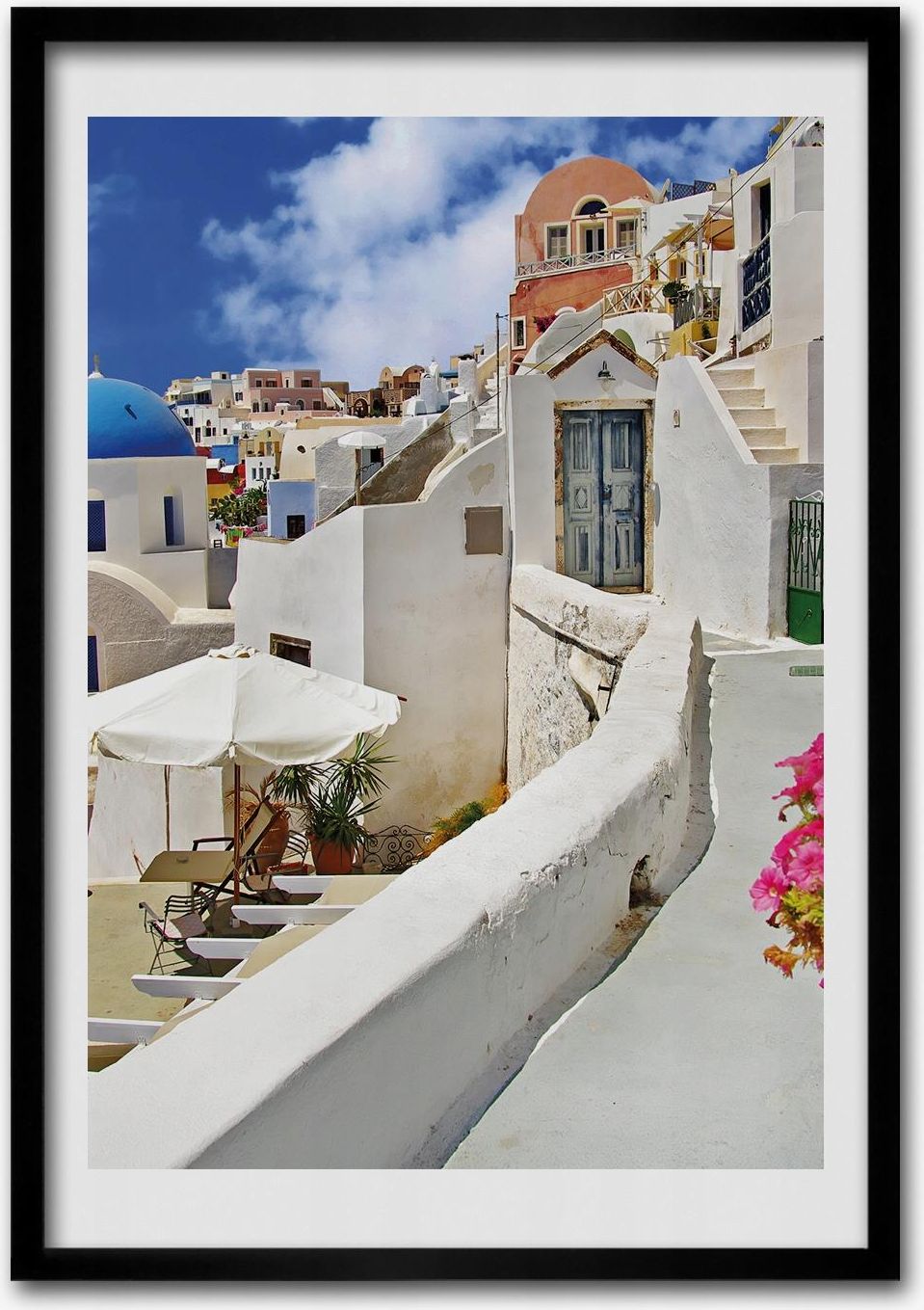 Obraz w ramie Mdf Miasteczko Santorini 50x70 cm - Opinie i atrakcyjne ...