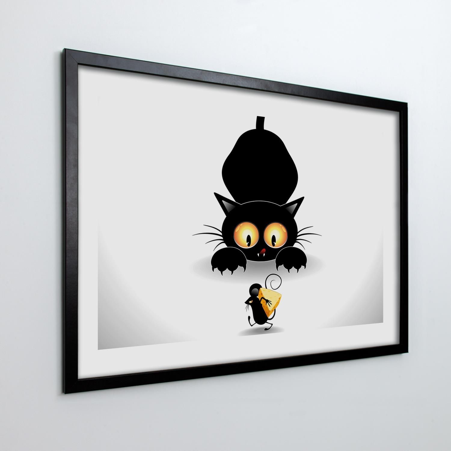 Obraz ścienny w ramie Kot mysz ser grafika 70x50 - Opinie i atrakcyjne ...