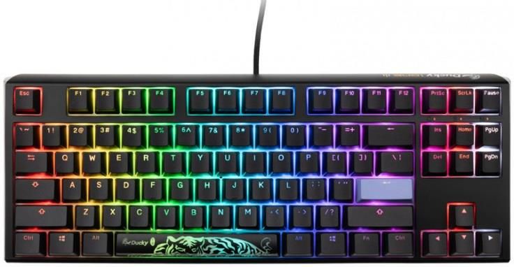 Klawiatura gamingowa Ducky ONE 3 Classic TKL MX-Silent-Red RGB LED US ...