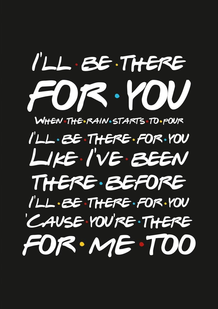 Plakat Friends tekst czarny A4 - Opinie i atrakcyjne ceny na Ceneo.pl