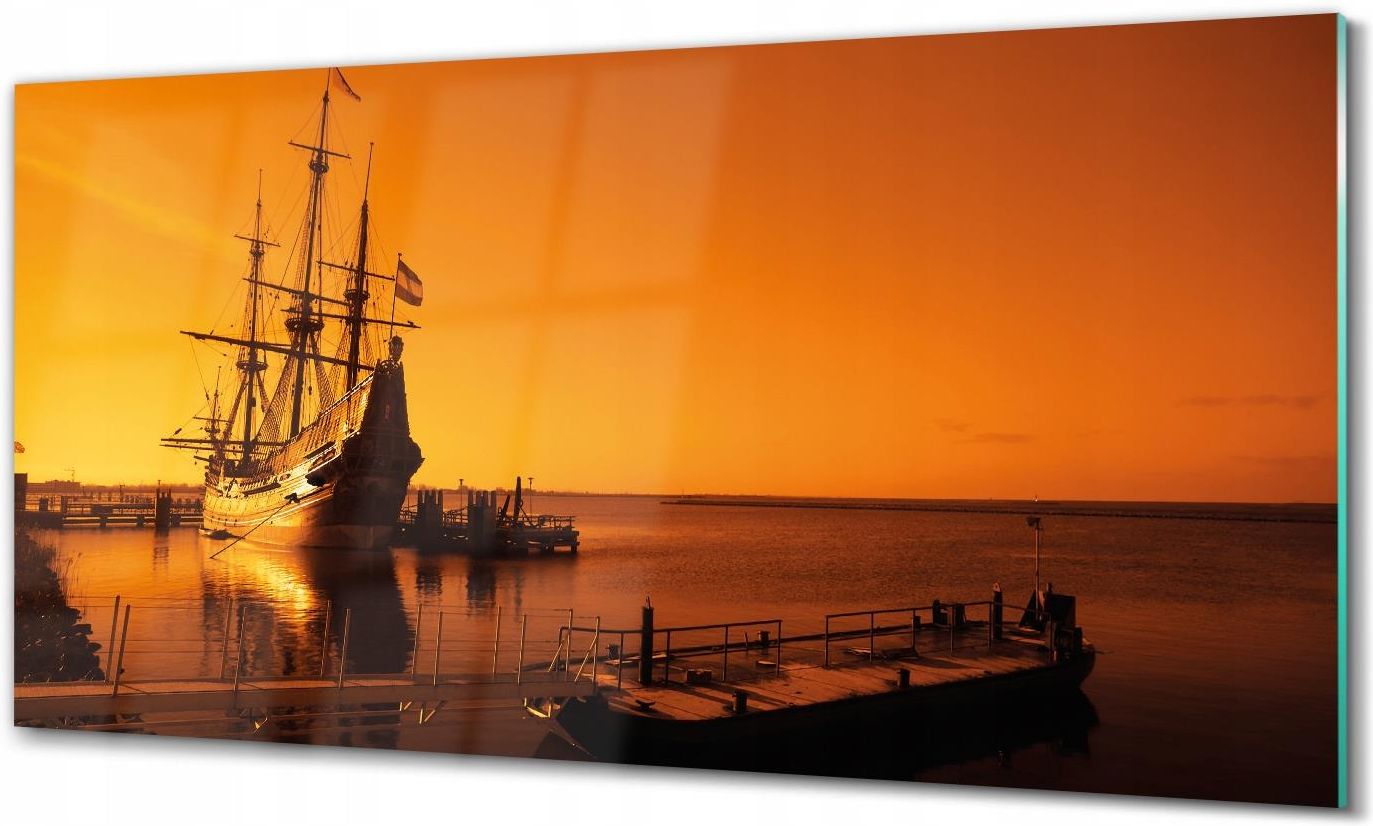 Obraz szklany ścienny Statek port morze 100x50 - Opinie i atrakcyjne ...