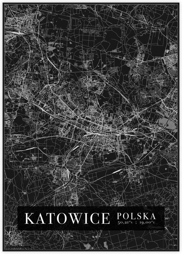 Katowice Mapa Miasta plakat A3 29,7x42 cm - Opinie i atrakcyjne ceny na ...