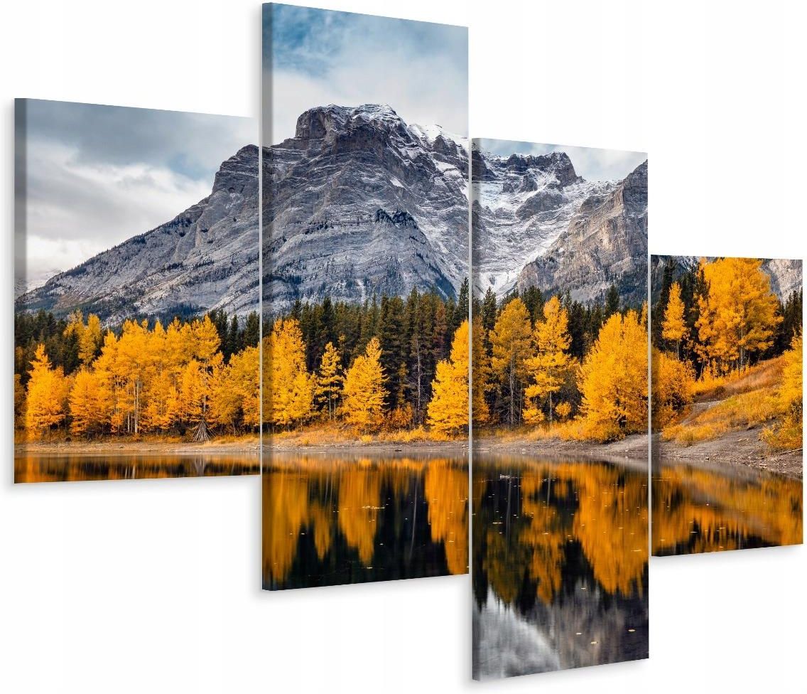 Obraz Las Góry Jezioro Widok 3D 4 Części 80x50 - Opinie i atrakcyjne ...