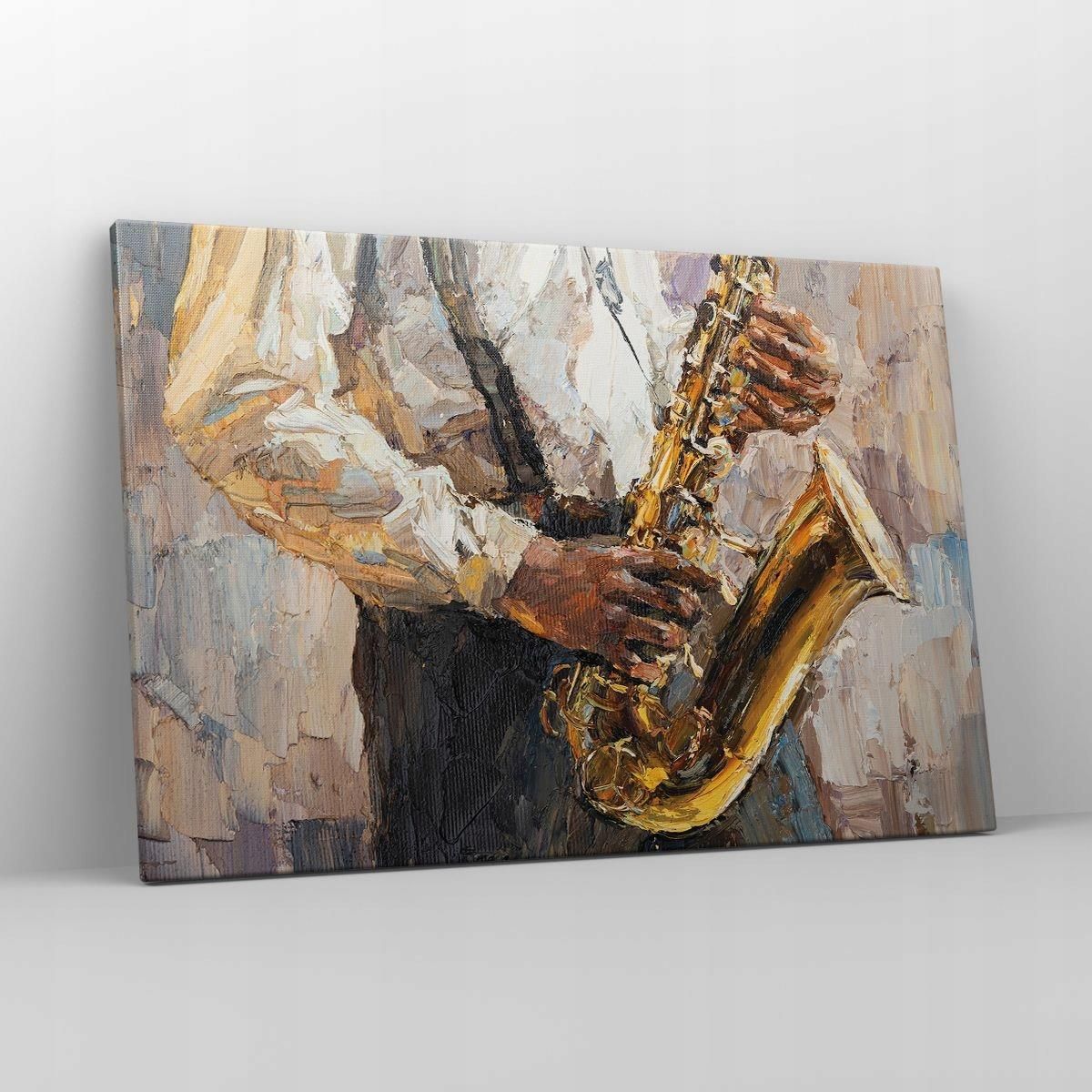 Obraz płótno saksofon olejny muzyk AA120x80-4808 - Opinie i atrakcyjne ...