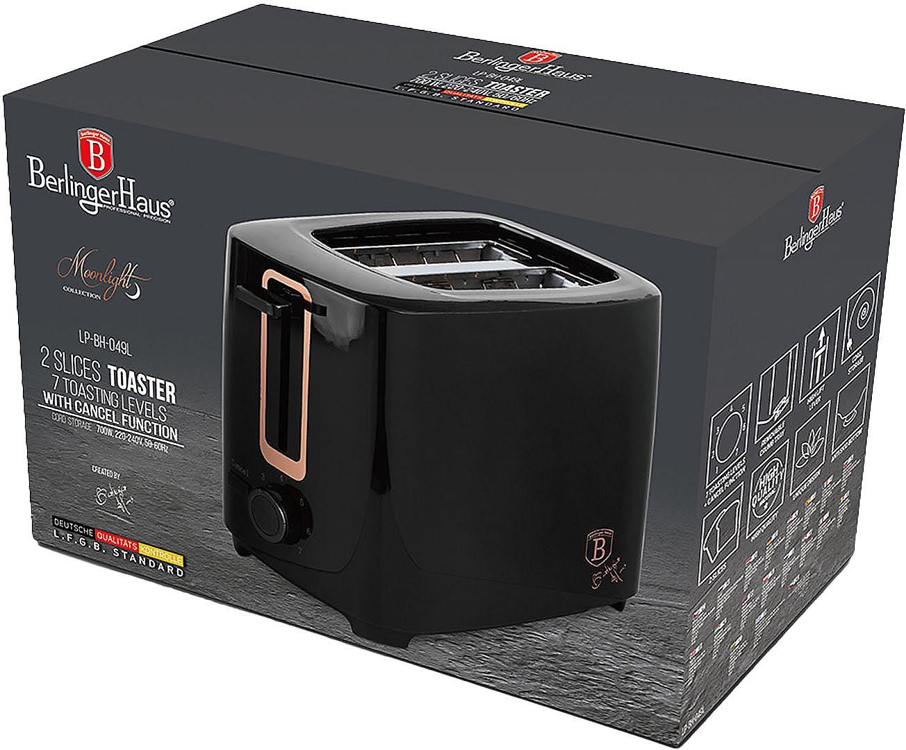 Toster Berlinger Haus 700W Black Rose 503636 - Opinie i ceny na Ceneo.pl