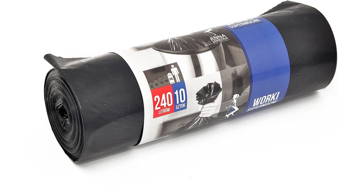 Anna Zaradna Worki Supermocne 240L 10szt. Czarne - Opinie i atrakcyjne ...