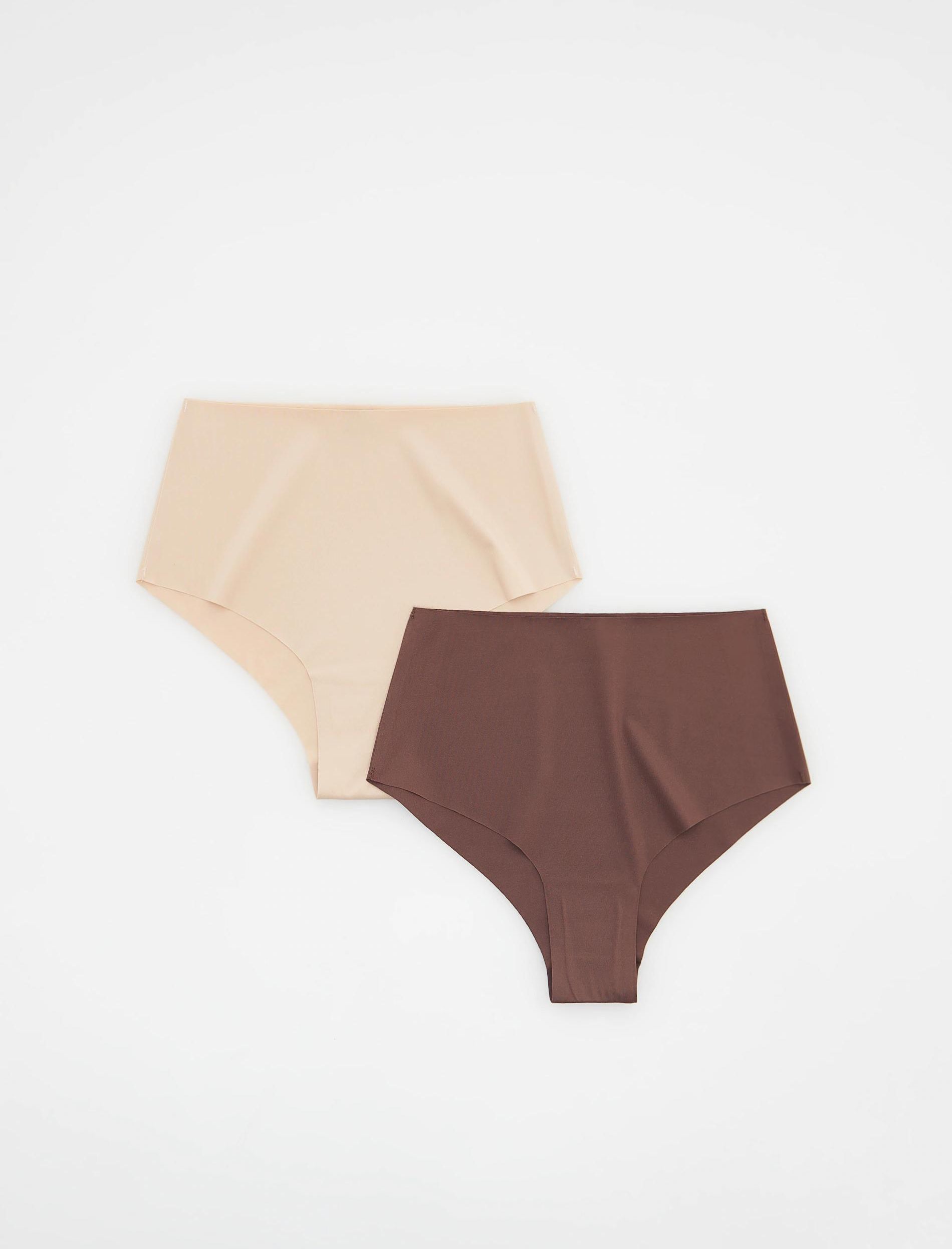 Reserved - Bezszwowe majtki 2 pack - Brązowy - Ceny i opinie - Ceneo.pl