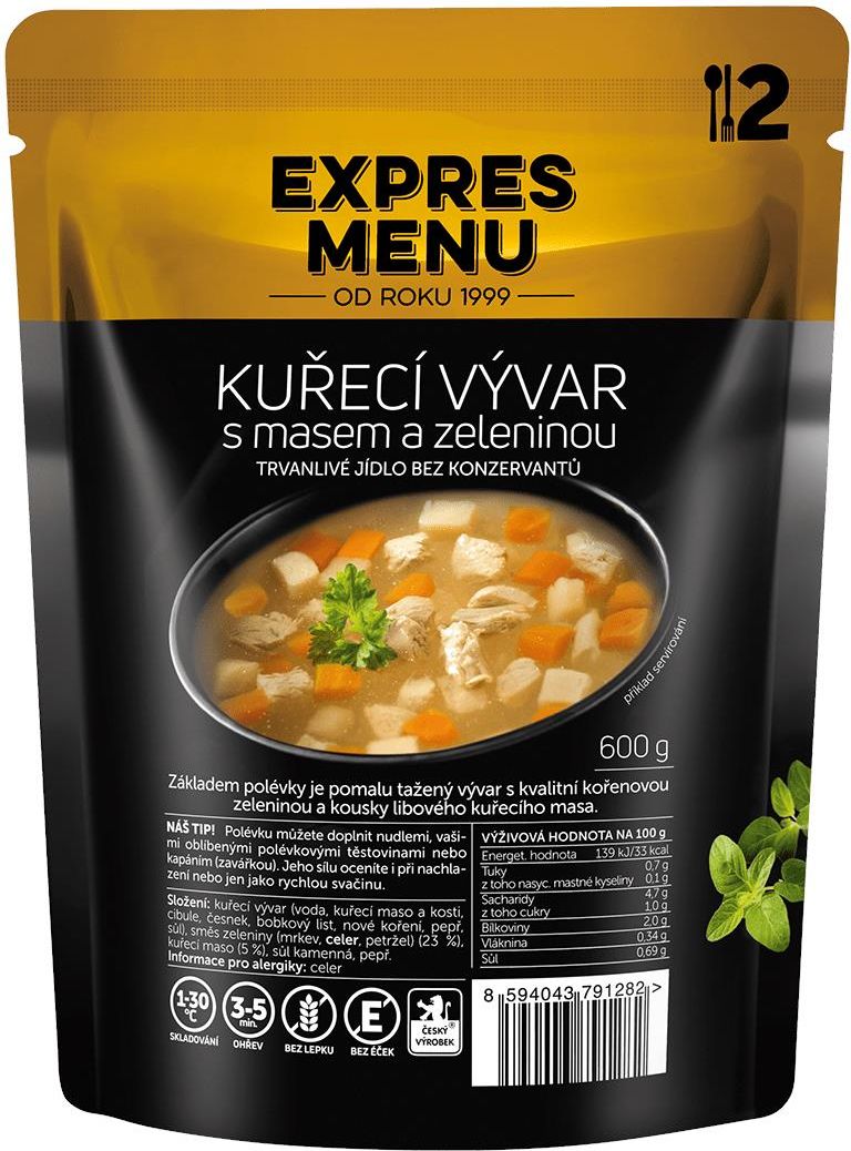 Expres Menu Rosół Z Kurczaka Z Mięsem I Warzywami 600g - Ceny i opinie ...