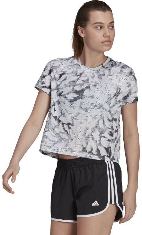Adidas Fast Graphic Tee Primeblue Women W Gu3827 Biały Szary Srebrny ...