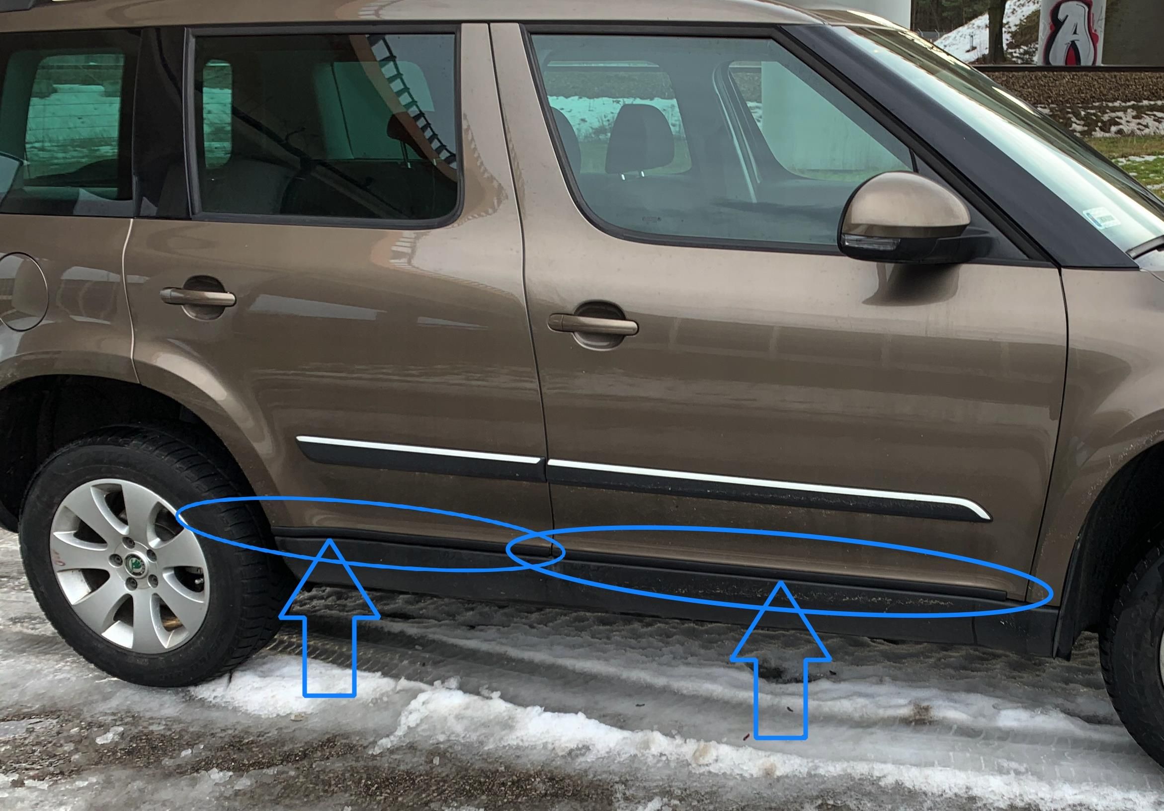 Listwa na zderzak Martig Skoda Yeti Listwy Boczne Drzwi Ochronne Czarne ...
