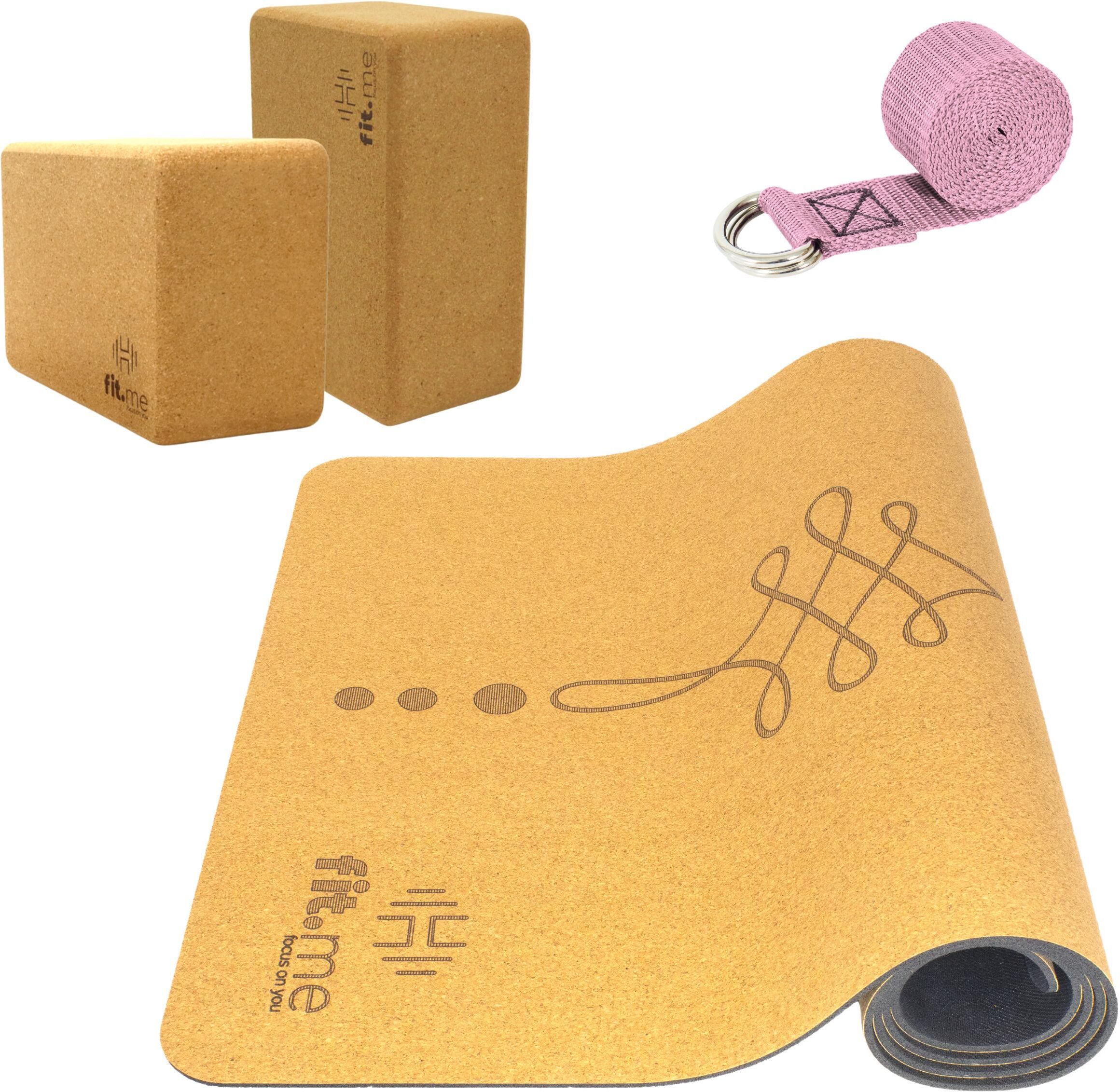 Fit.Me Zestaw Do Jogi 2 X Kostka M Mata Korkowa Tpe Pasek Wielokolorowy ...
