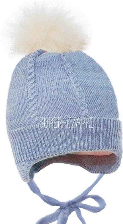 Pupill Gabriel czapka dla dzieci na zimę z pomponem niebieska - Ceny i opinie - Ceneo.pl