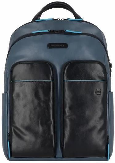 Piquadro Blue Square Revamp Backpack RFID Leather 39 cm Laptop ...