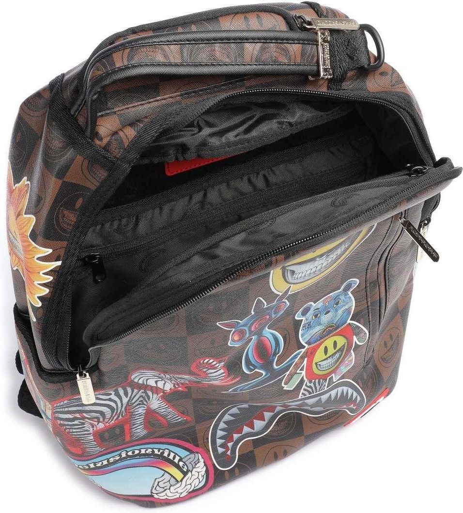 Sprayground Ron English Globalmogul Backpack Plecak brązowy - Ceny i ...