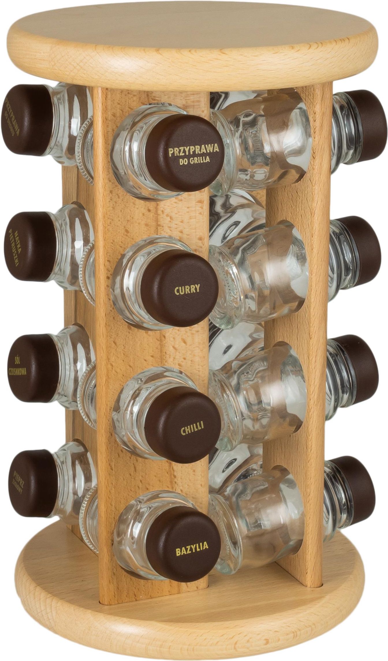 Krystynka Stojak Na Przyprawy Przyprawnik Z 16 Pojemnikami Drewniany ...