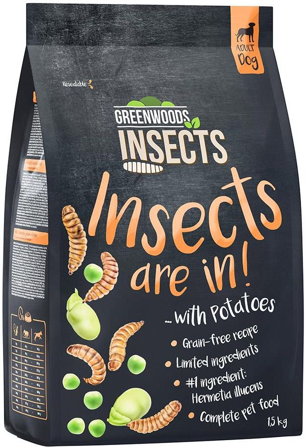 Karma Greenwoods Sucha Karma Dla Psa Insekty Z Ziemniakami Grochem I ...