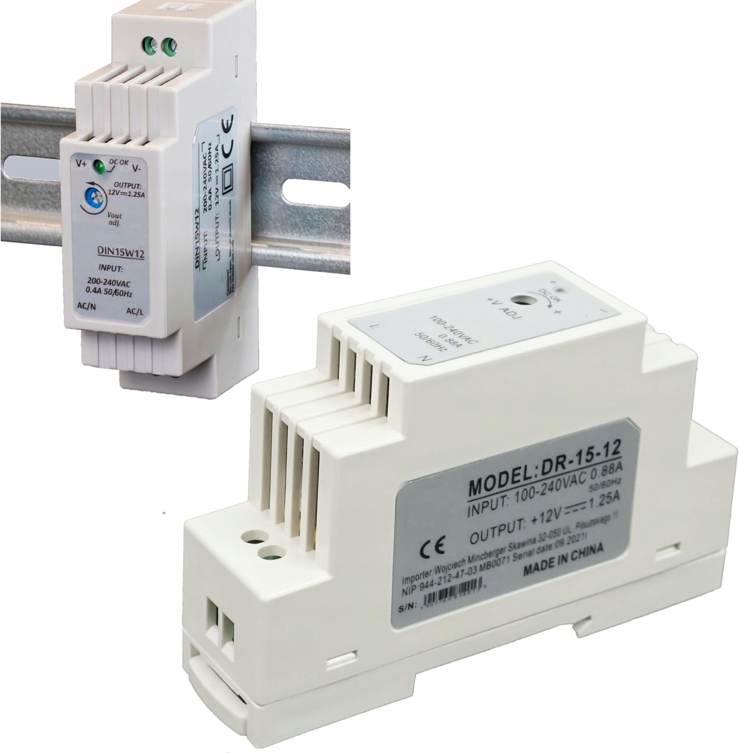 Berge Zasilacz Led Na Szynę Din 1,25A 15W 12V (50051) - Opinie i atrakcyjne ceny na Ceneo.pl