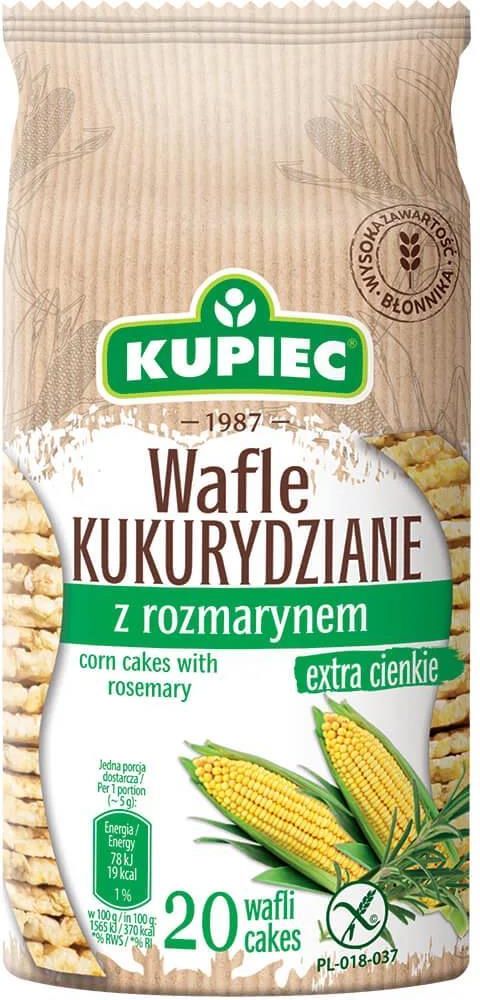 KUPIEC Wafle Kukurydziane z Rozmarynem Extra Cienkie 20 Wafli 105g ...