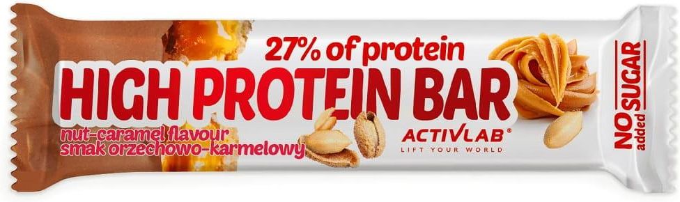 Activlab High Whey Protein Bar 46g Karmel Nugar - Ceny i opinie - Ceneo.pl