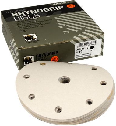 Indasa Krążki ścierne na rzep Rhynogrip White Line D-150 8+1H gr. 120 ...