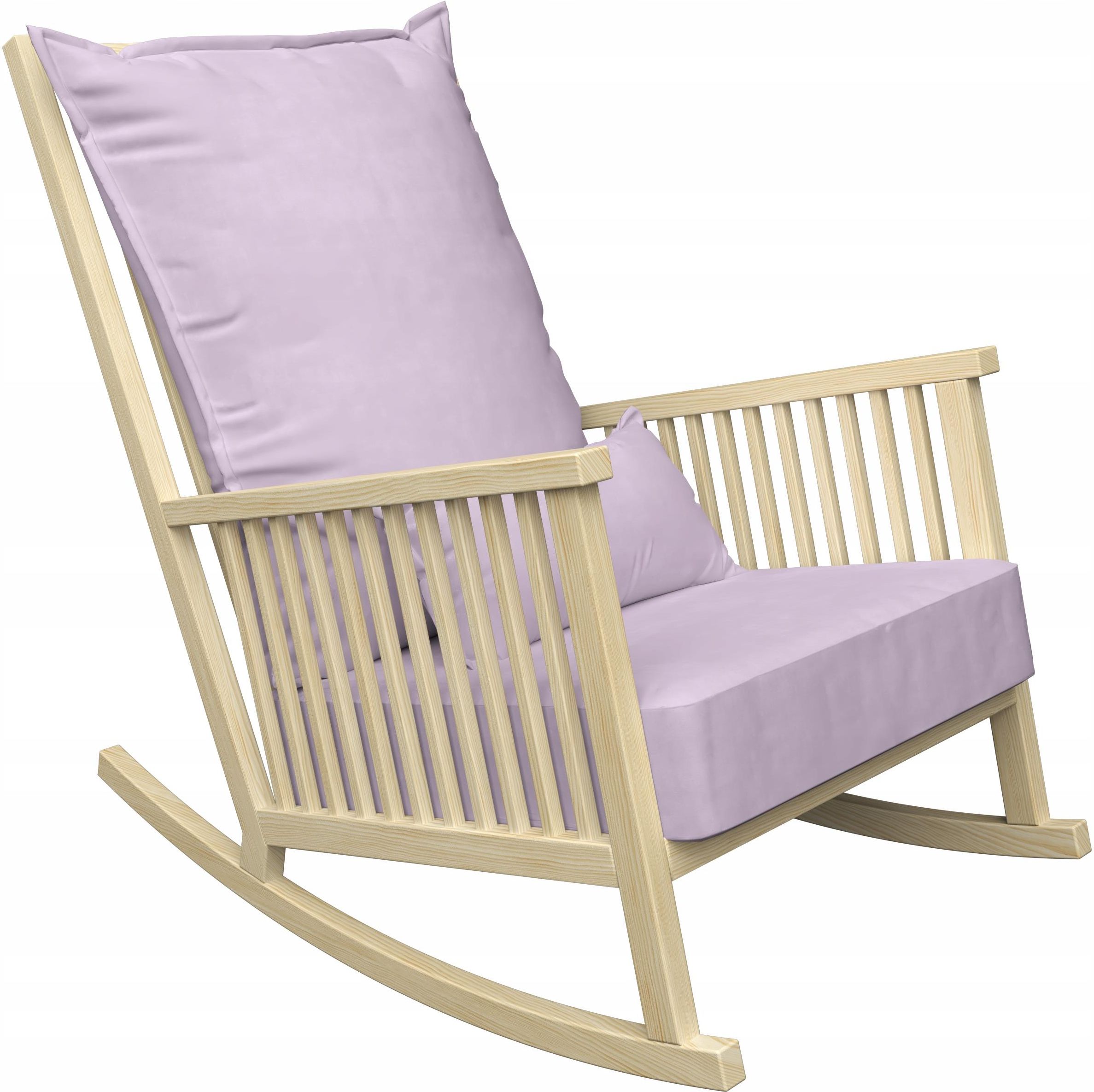 N-Wood Drewniany Fotel Bujany Bezbarwny Tapicerka 2939 - Opinie i ...