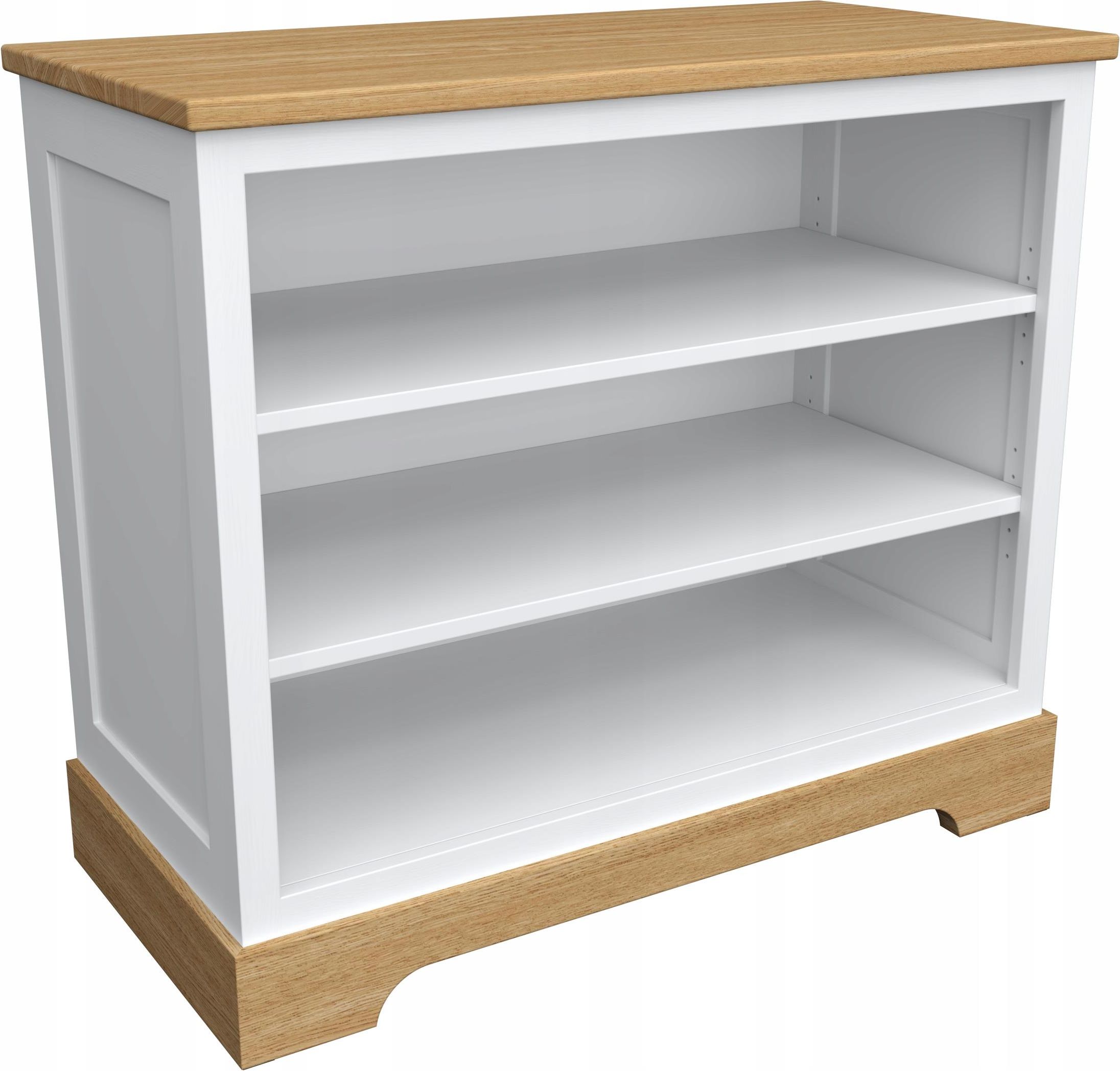 N-Wood Niski Regał Na Cokole Biało Dębowy 103x90cm - Opinie i ...