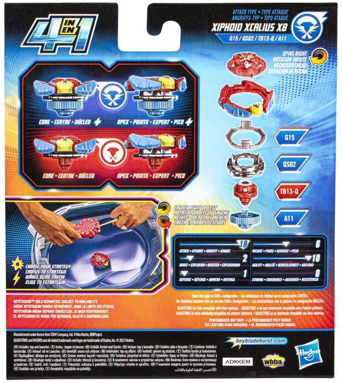 Hasbro Beyblade Burst QuadStrike Xcalius Power Speed Launcher Pack ...