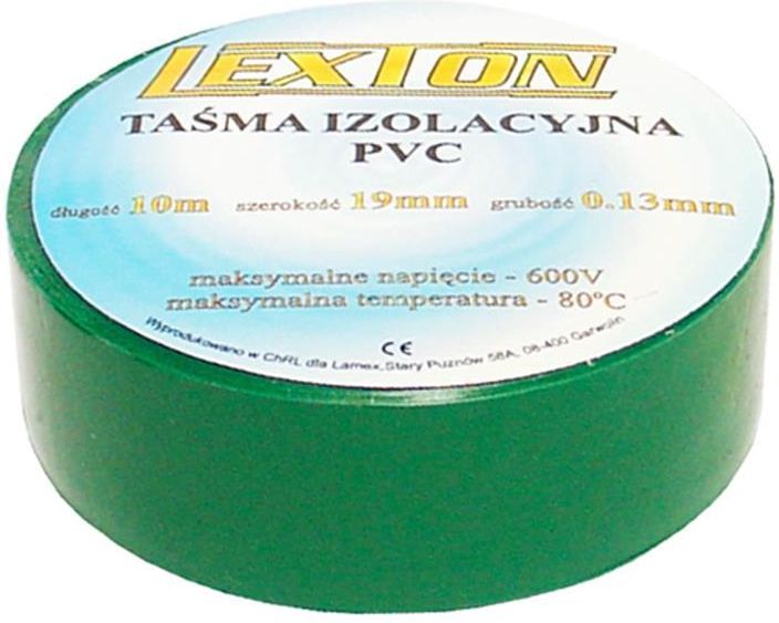 Lexton Taśma Izolacyjna Zielona 10 M. 1Lm - Opinie i ceny na Ceneo.pl