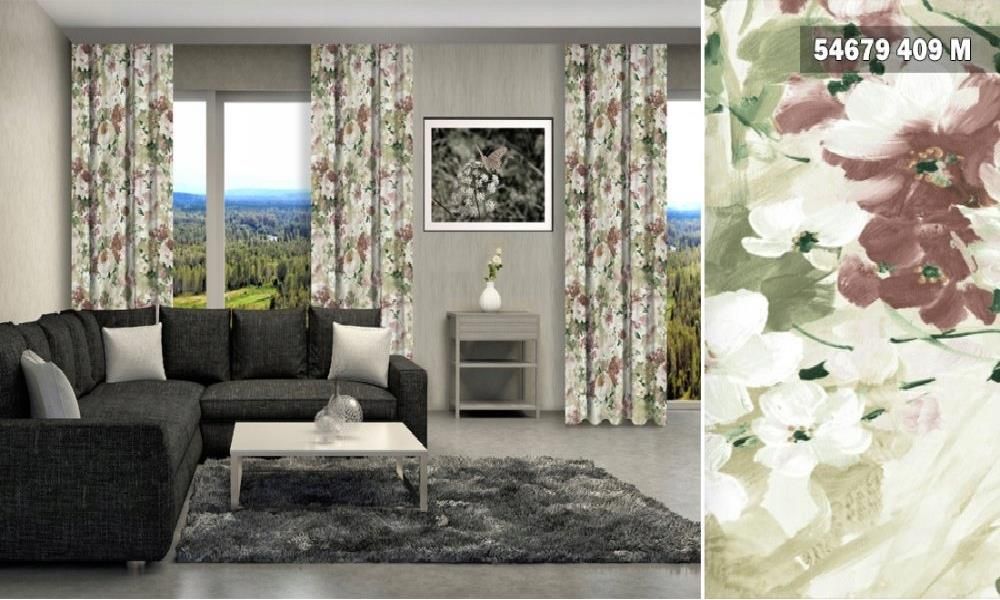 Zasłony Gotowe 54679/409 250x140 Kwiaty Taśma - Opinie i atrakcyjne ...