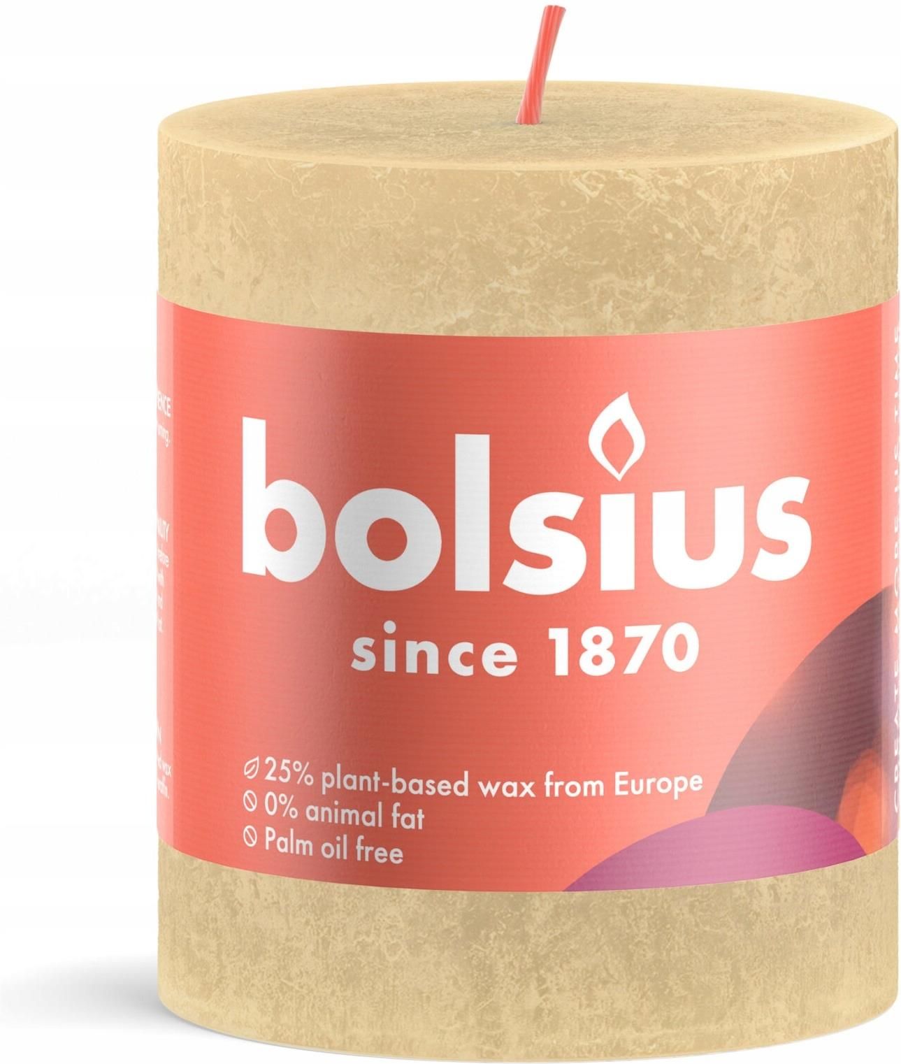 Bolsius Świeca Rustic Shine 80/68 Owsiany Beż - Opinie i atrakcyjne ...
