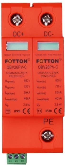 Pakiet solarny Fotton Ogranicznik Przepięć Typ 2 2P Obv26Pv-C T2 ...