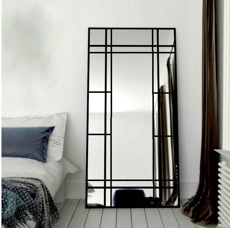 Lustro loft ze szprosami czarne Lindon 70x170 - Opinie i atrakcyjne ...