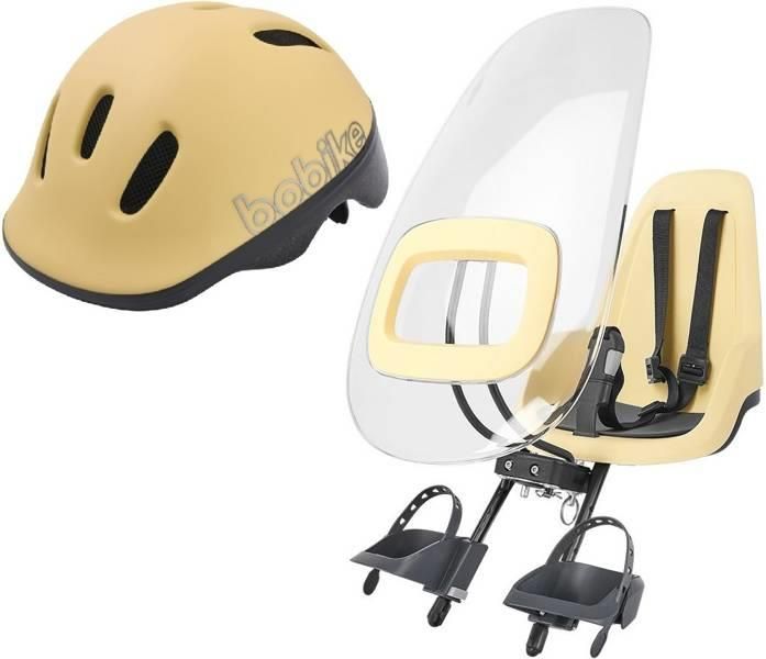 Bobike Go Mini Fotelik Rowerowy + Osłona Przeciwwiatrowa + Kask XS ...