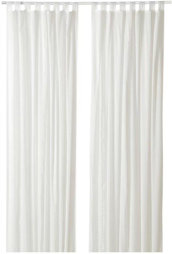 Ikea Tuvangsfly Firanki 2 szt biały 145x300cm haft - Opinie i ...