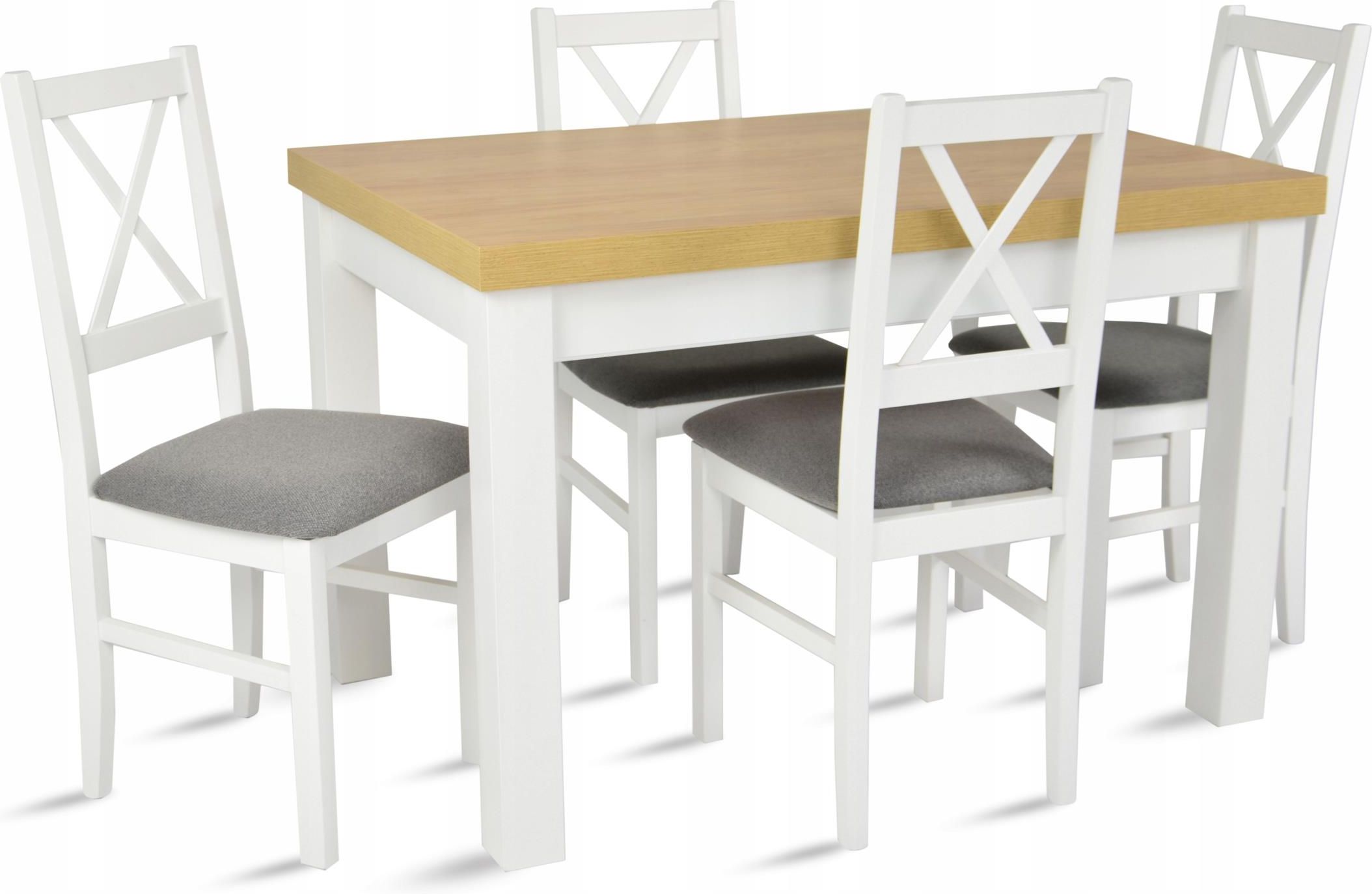 Stół drewniany rozkładany 80x120/160 4 krzesła - Opinie i atrakcyjne ...