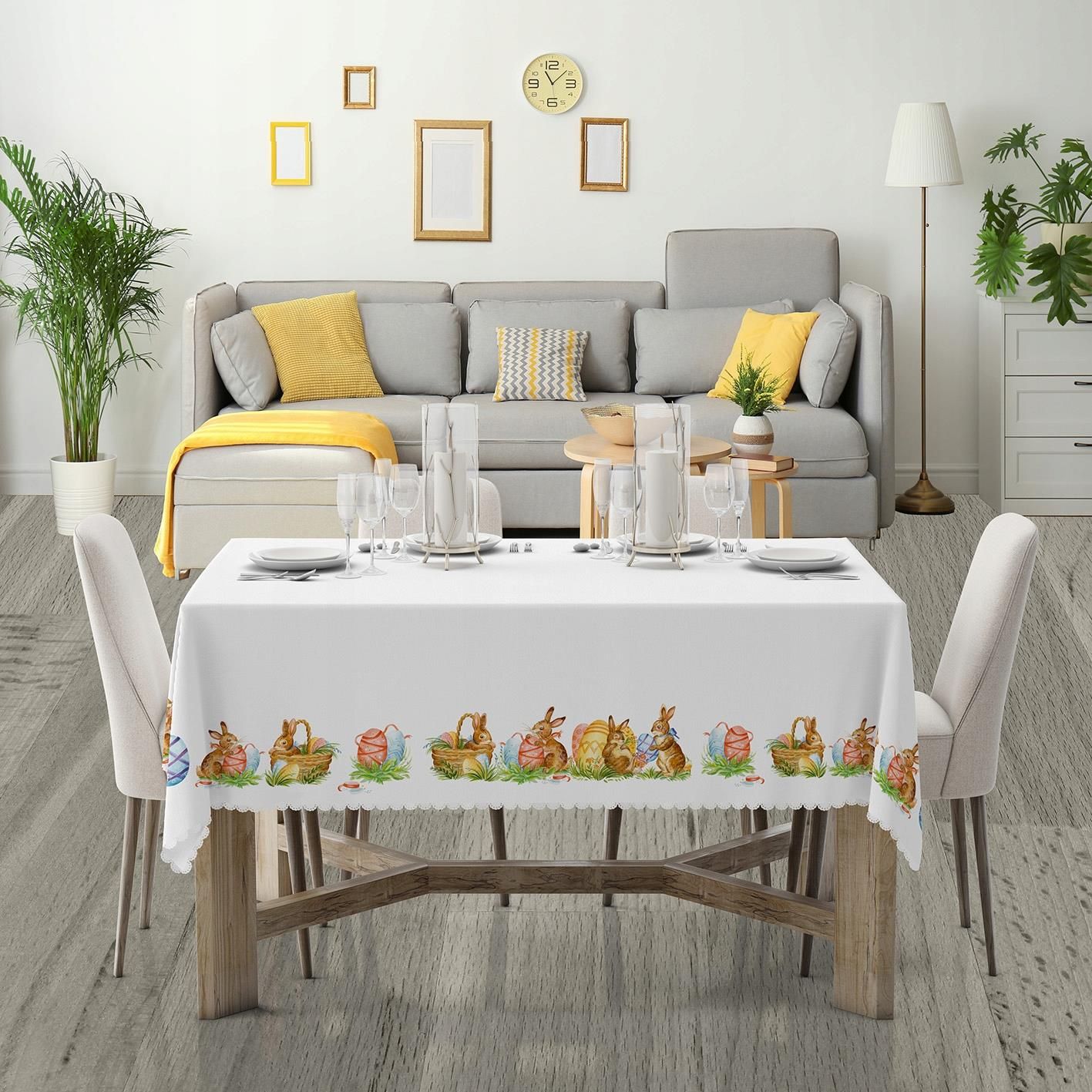 Obrus Wielkanocny Plamoodporny 140x240 zajączki - Opinie i atrakcyjne ceny na Ceneo.pl