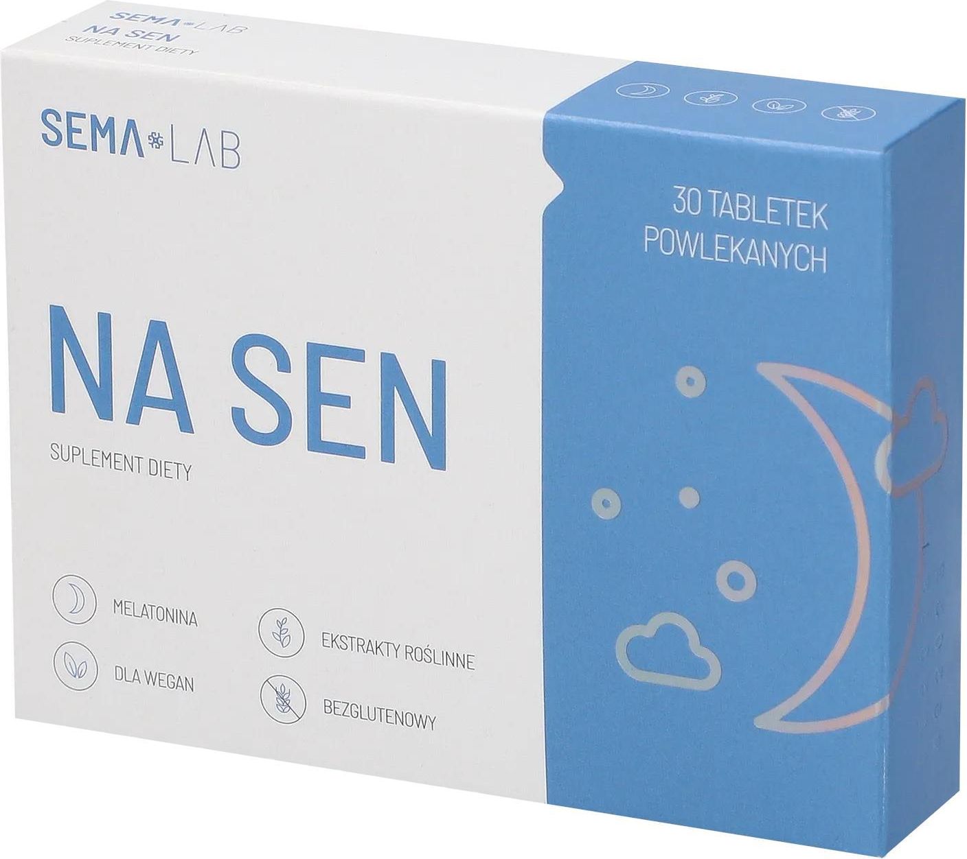 Tabletki SEMA Lab Na Sen 3 x 30szt. powlekanych - Opinie i ceny na Ceneo.pl