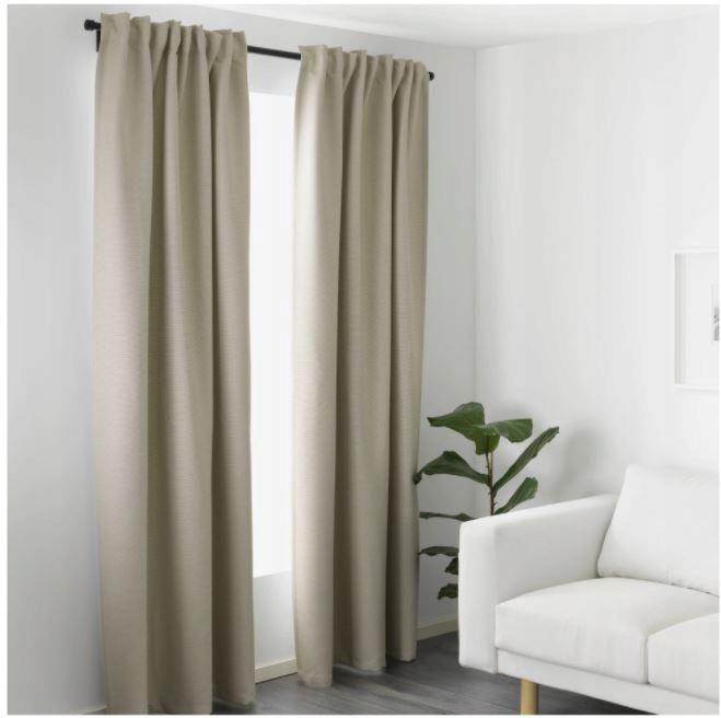 Ikea Vilborg Zasłony Zaciemniające 145X300 Beżowy - Opinie i atrakcyjne ...