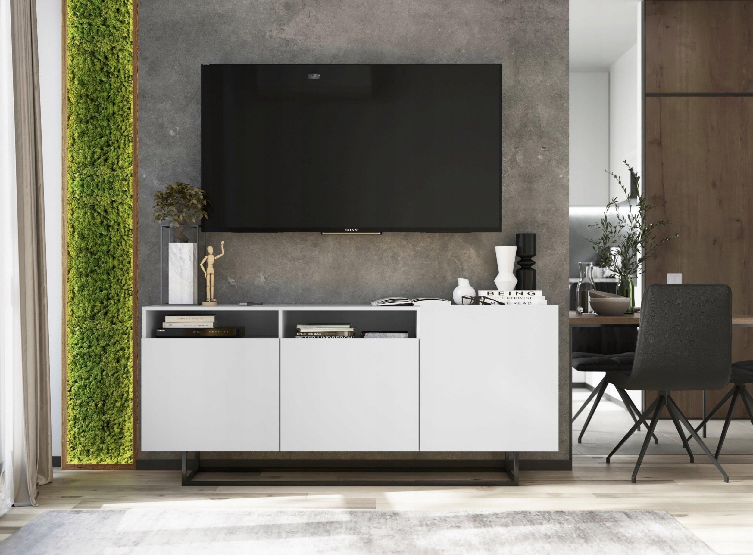 Meble Lindner Komoda Loft Biały Mat Szafka Rtv Biała 180Cm - Opinie i ...