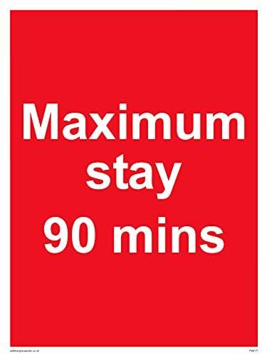 Opakowanie Pięć Znak 'Maximum Stay 90 Min' 150x200mm A5P - Ceny i ...
