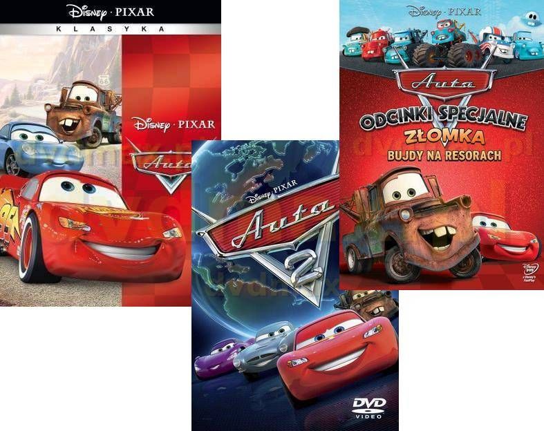 Pakiet filmowy Auta Kolekcja: Auta / Auta 2 / Złomka bujdy na resorach ...