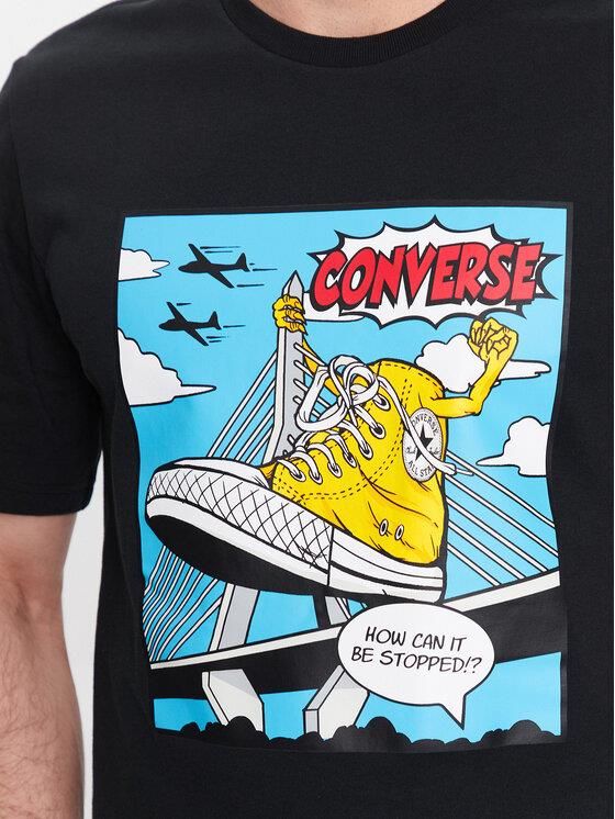 Converse T-Shirt Comic 10025060-A02 Czarny Standard Fit - Ceny i opinie ...