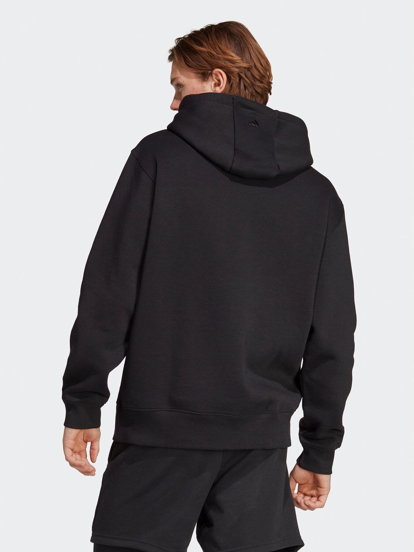 Adidas Bluza All SZN Fleece Graphic Hoodie IC9771 Czarny Loose Fit ...