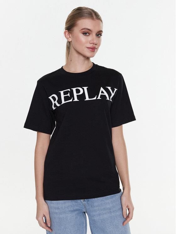 Replay T-Shirt W3698E.000.23188P Czarny Relaxed Fit - Ceny i opinie ...