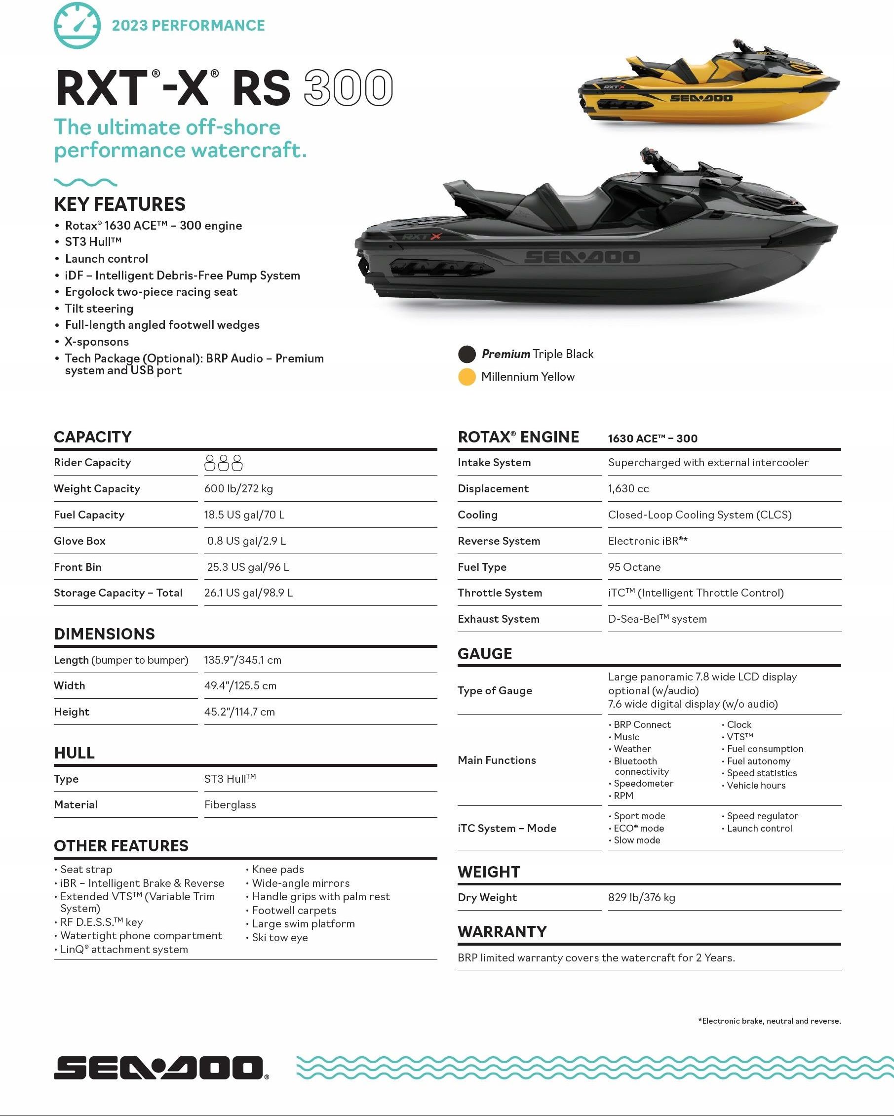 Skuter wodny Sea Doo RXT X RS 300 Model 2023 - Opinie i ceny na Ceneo.pl