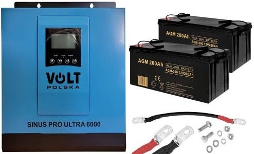 Pakiet solarny Inwerter solarny SINUS PRO ULTRA 6000 24/230V (3000 ...