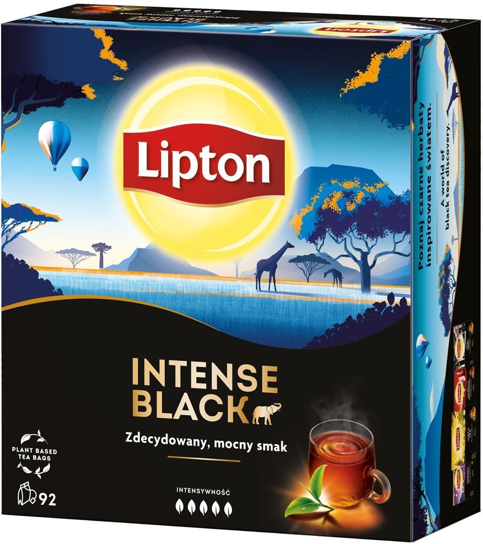 Herbata Lipton Intense Black Czarna 211,6g - Ceny i opinie - Ceneo.pl