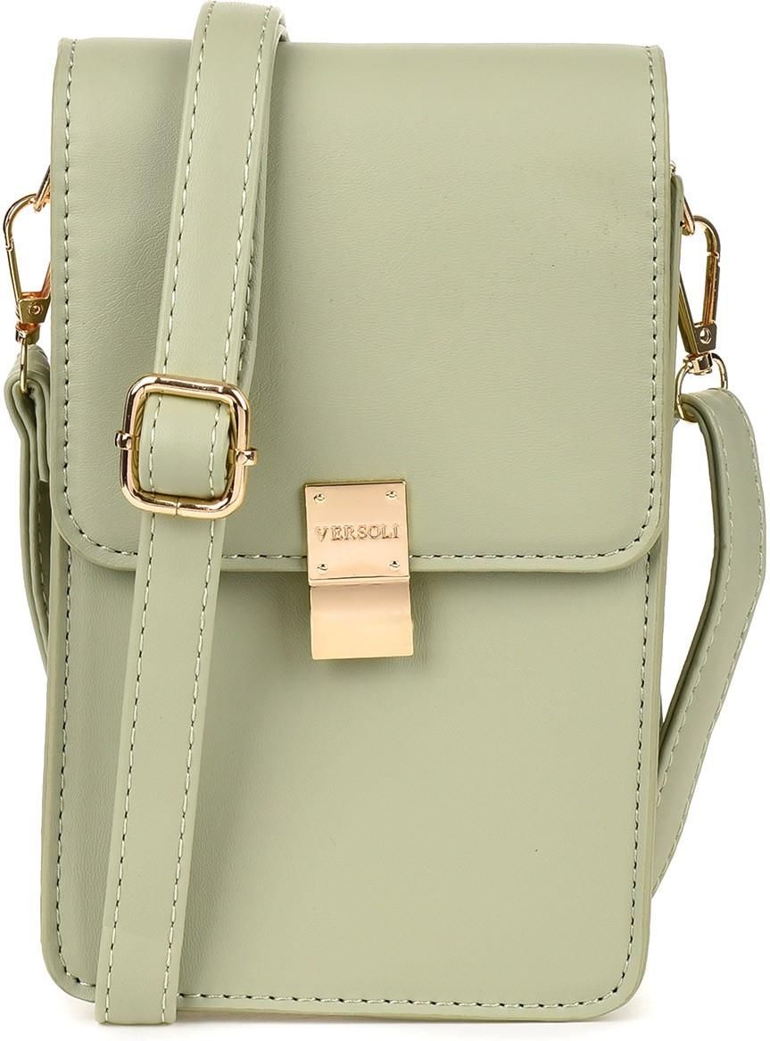 Zielona Mała torebka damska na telefon mini listonoszka raportówka na ...